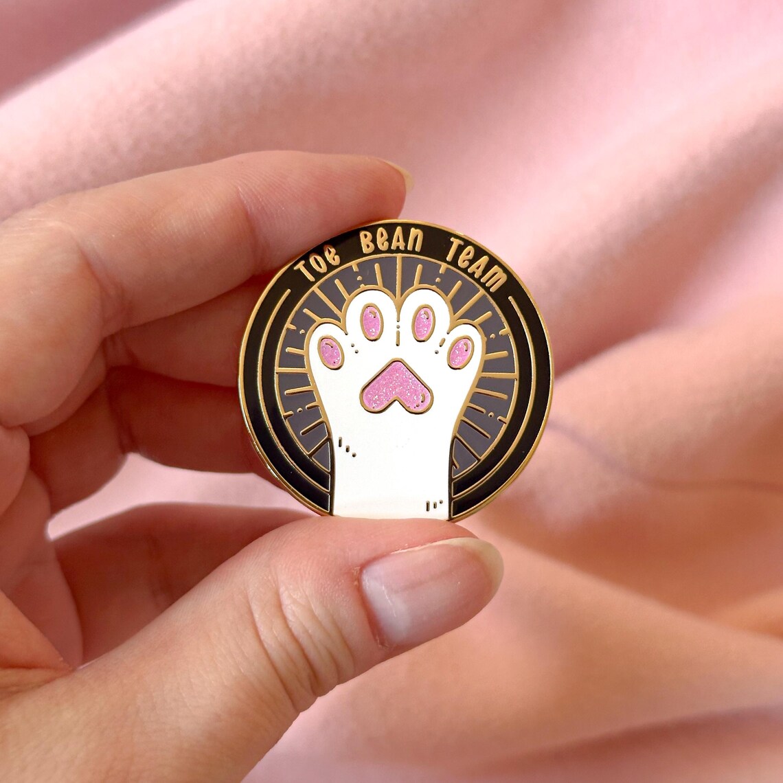 Toe Bean Team Hard Enamel Pin | Lapel Pin | Black Cat | White Cat | Cat ...