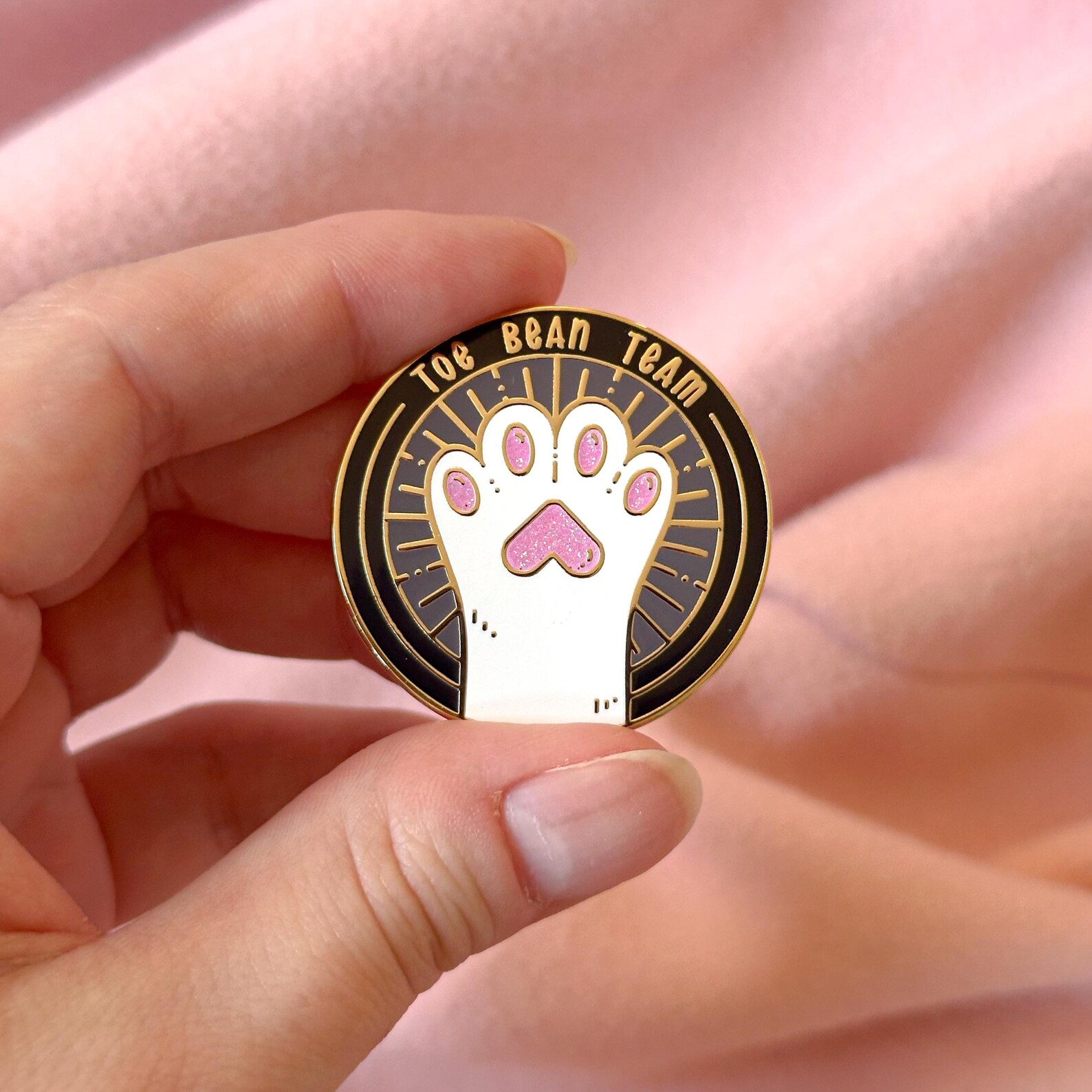 Toe Bean Team Hard Enamel Pin | Lapel Pin | Black Cat | White Cat | Cat ...