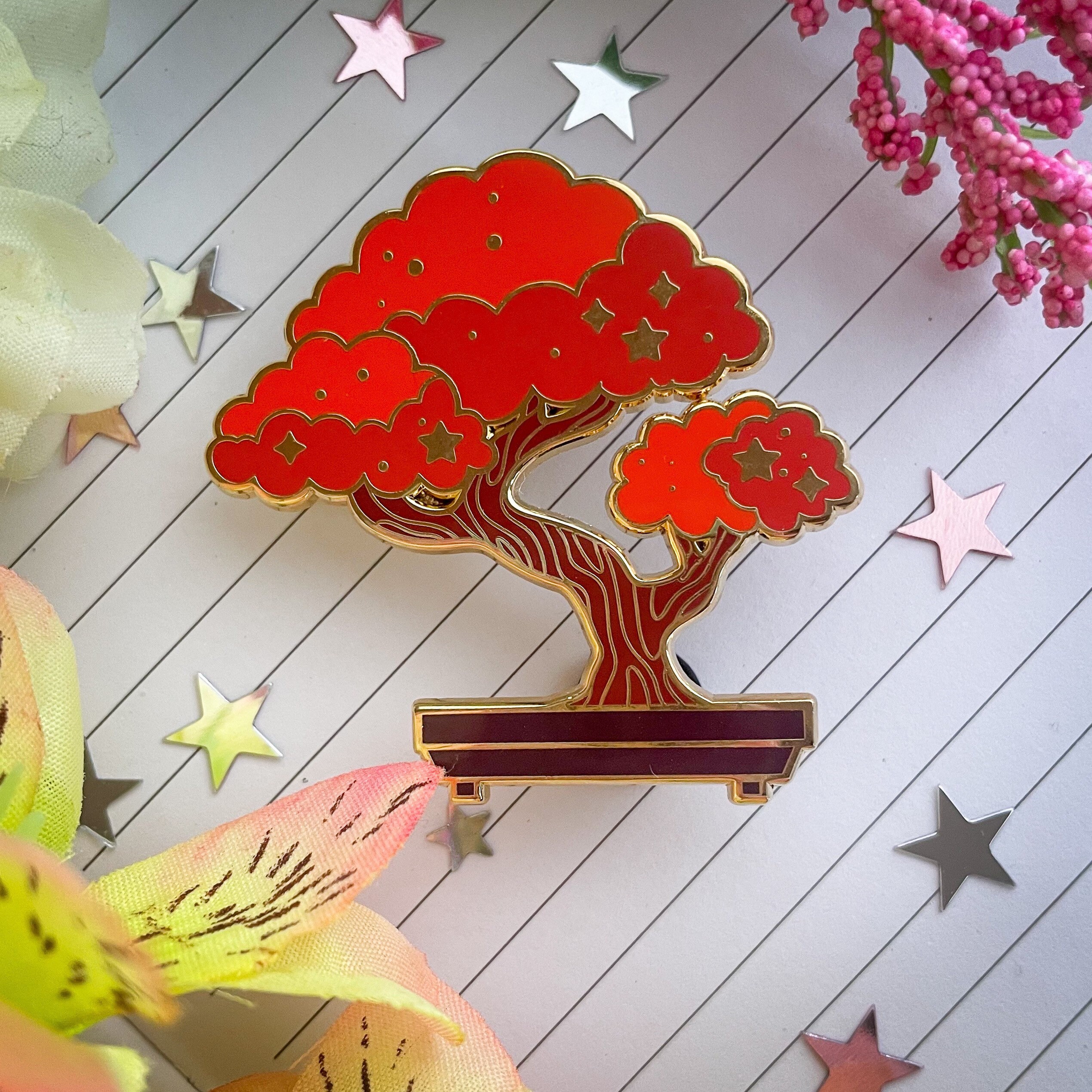 Bonsai Trees Hard Enamel Pin Lapel Pin Ita Bag Flair | Etsy