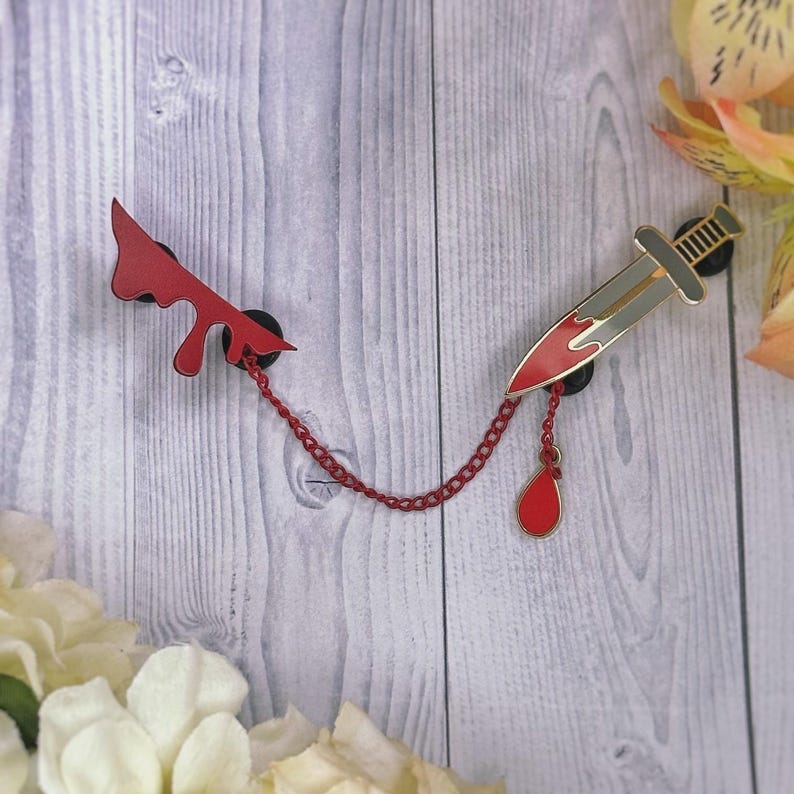 Slasher Collar Hard Enamel Pin Set - Etsy