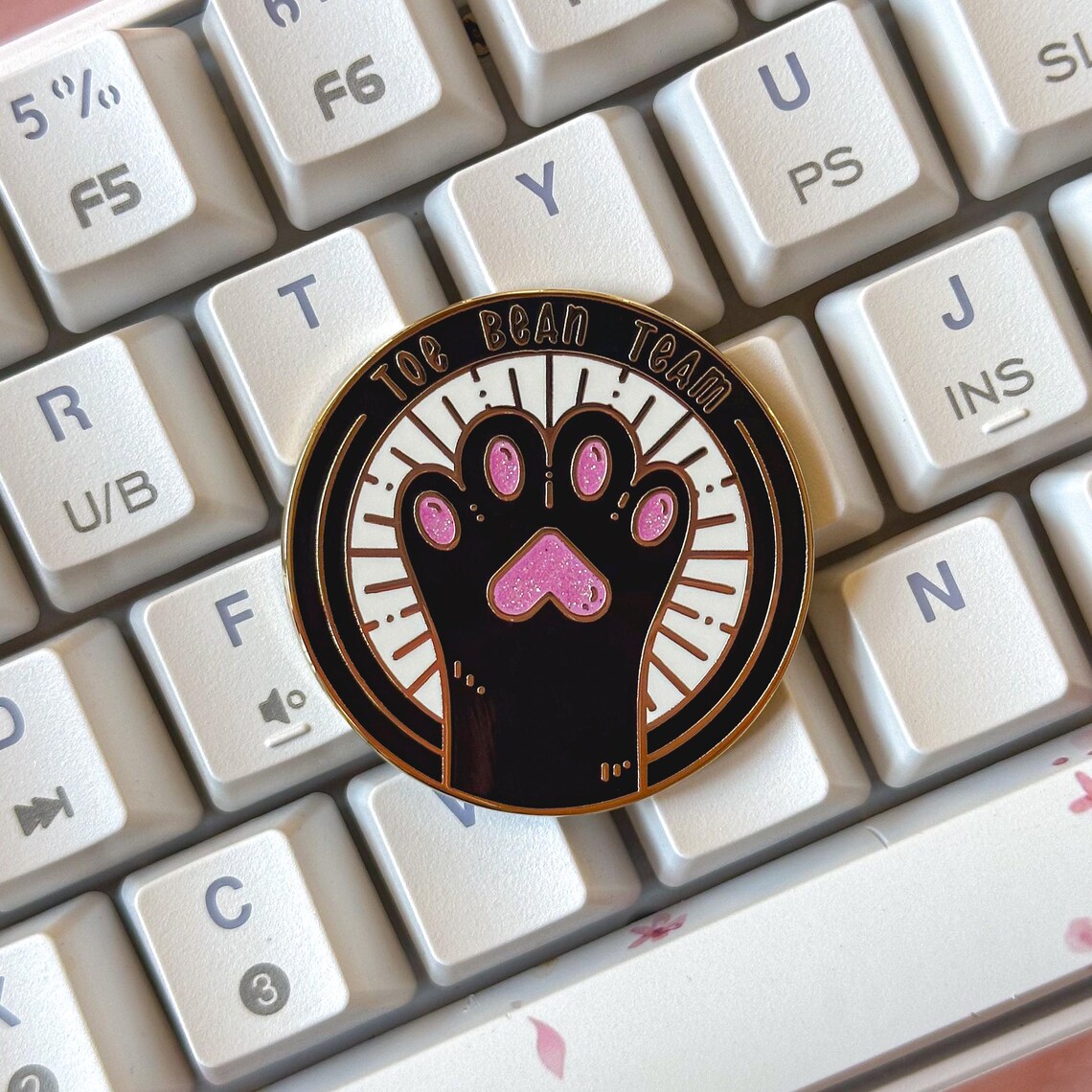 Toe Bean Team Hard Enamel Pin | Lapel Pin | Black Cat | White Cat | Cat ...