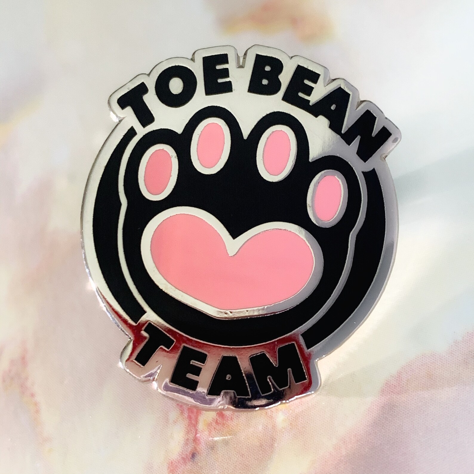 Toe Bean Team Hard Enamel Pin Lapel Pin Black Cat White | Etsy