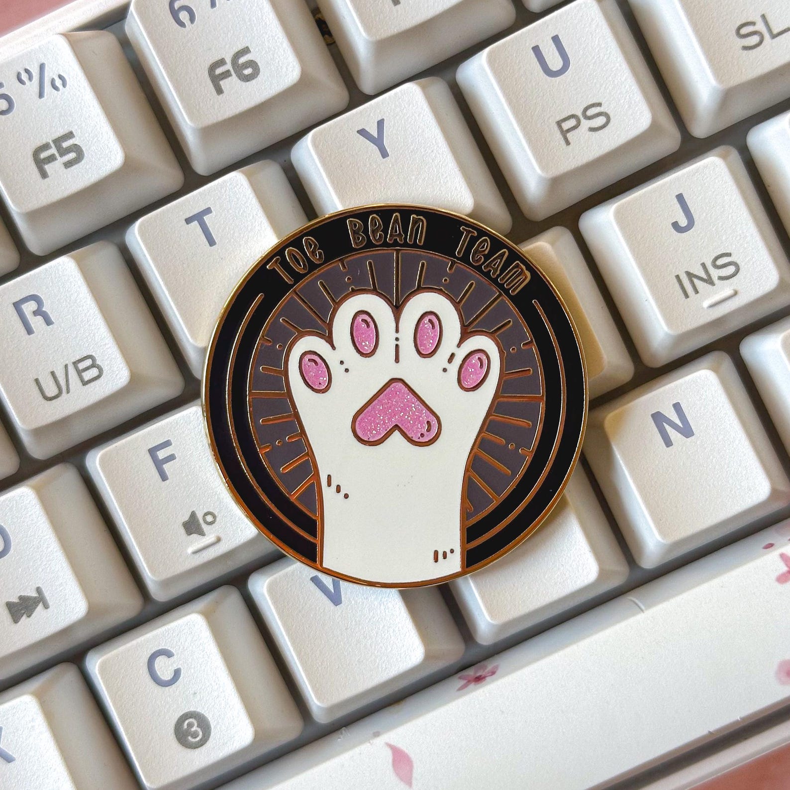 Toe Bean Team Hard Enamel Pin | Lapel Pin | Black Cat | White Cat | Cat ...