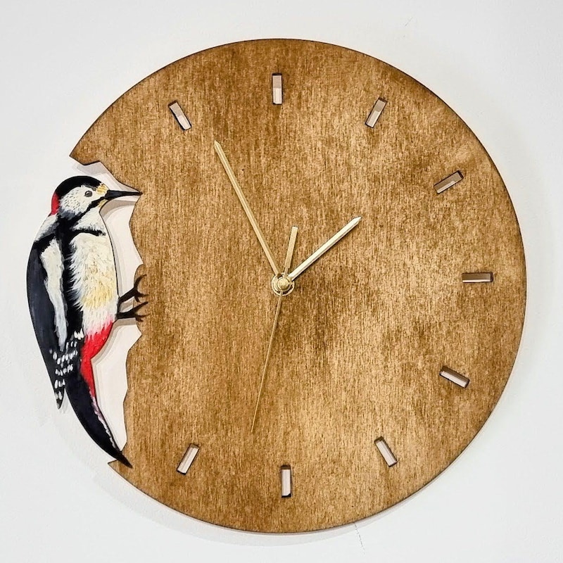 Large Bird Wall Clock - Etsy UK