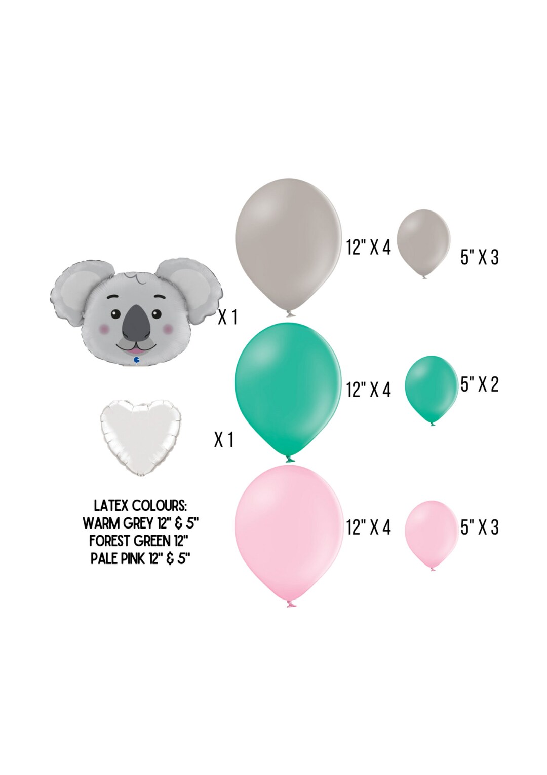 DIY Koala Theme Balloon Number Column - Etsy