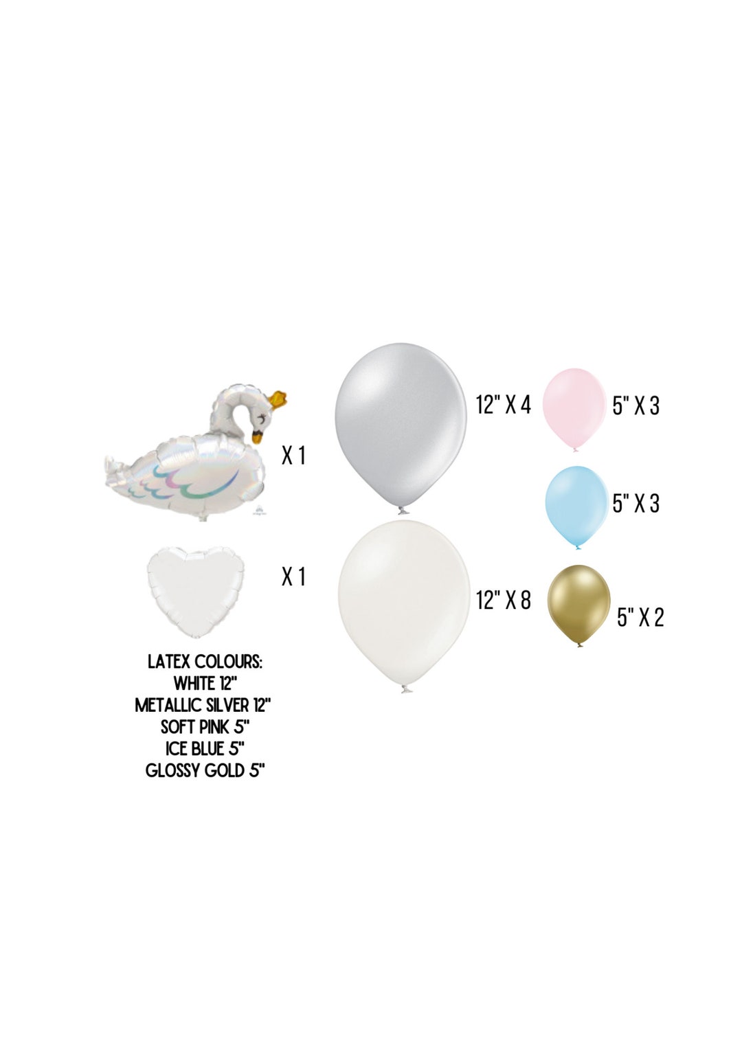 DIY Swan Theme Balloon Number Column - Etsy