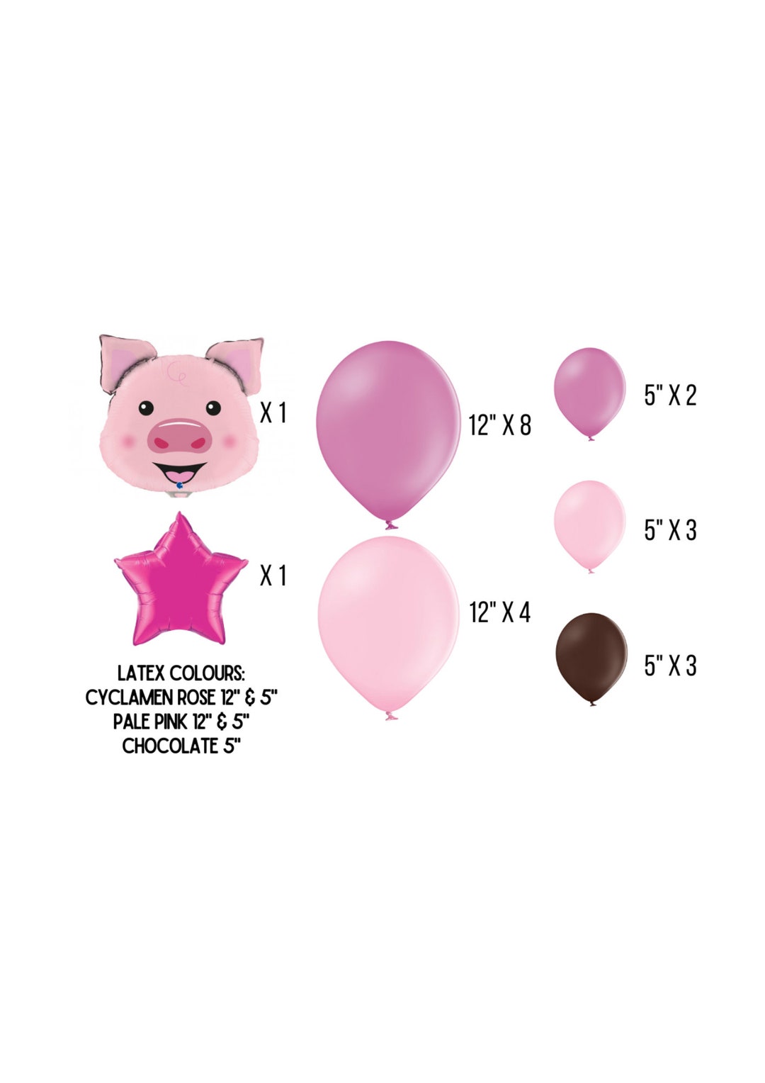 DIY Pig Theme Balloon Number Column - Etsy