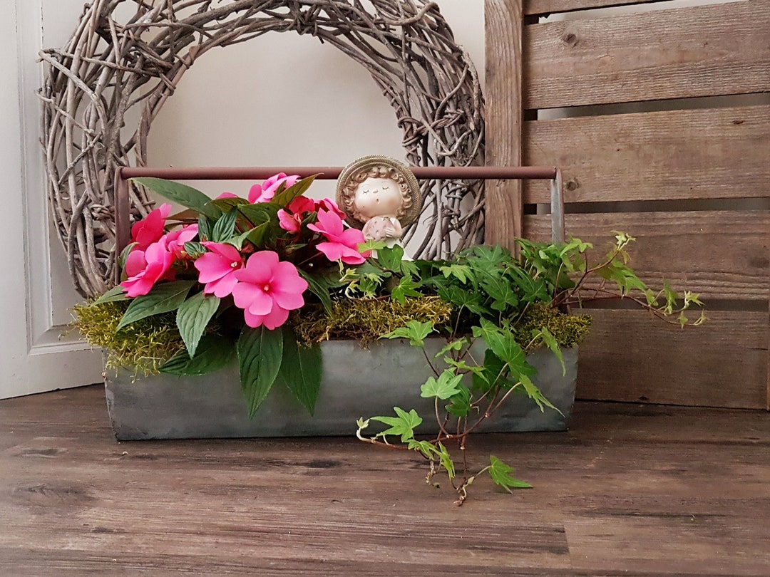 Plant Bowl With Zinc Handle - Width 45 Cm - Etsy