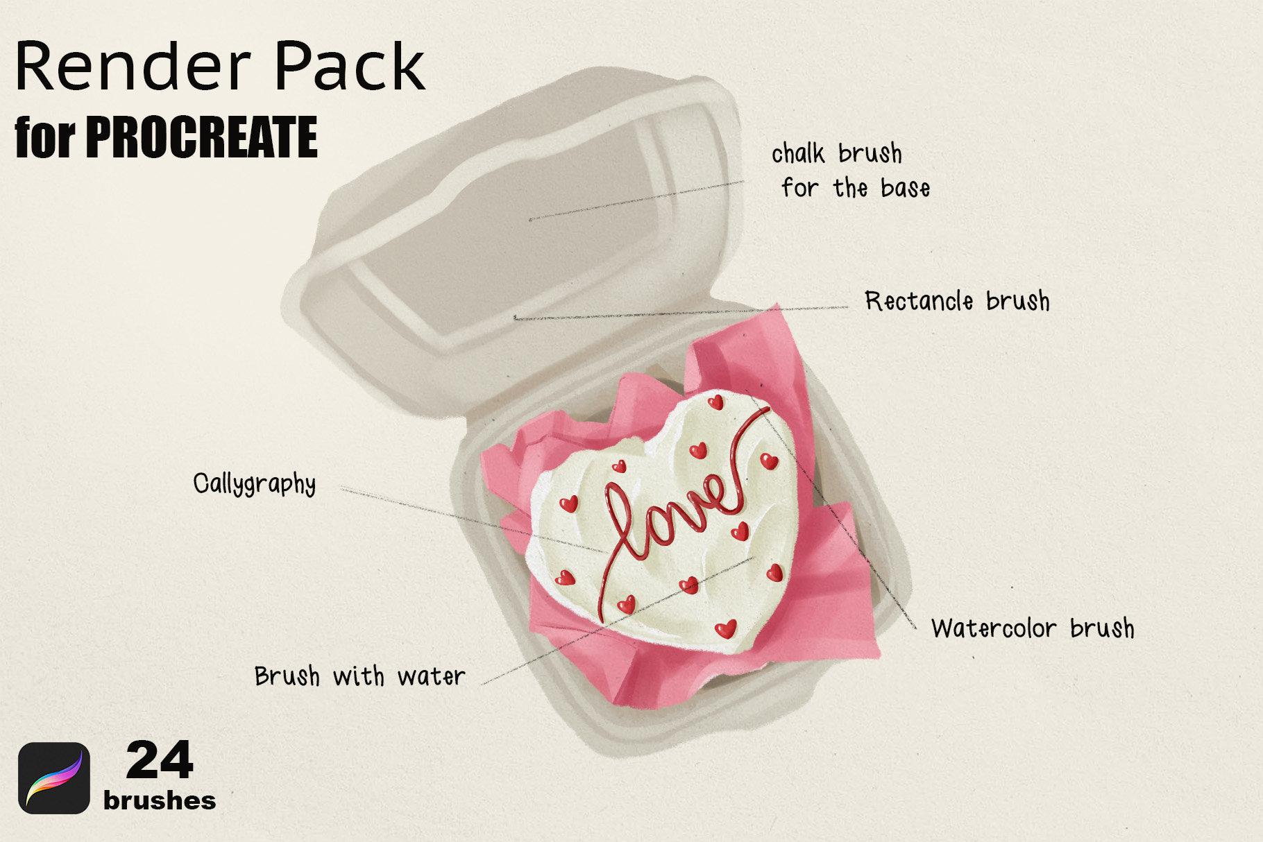 Render Procreate Brushes, Pressure Sensitive, Chalk Pencil Brushes ...