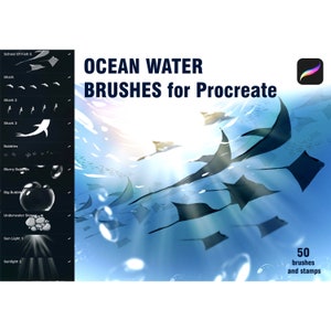 Procreate Brushes Sea, Underwater Procreate, Nature Brushes, Procreate Ocean, Procreate Brush ...