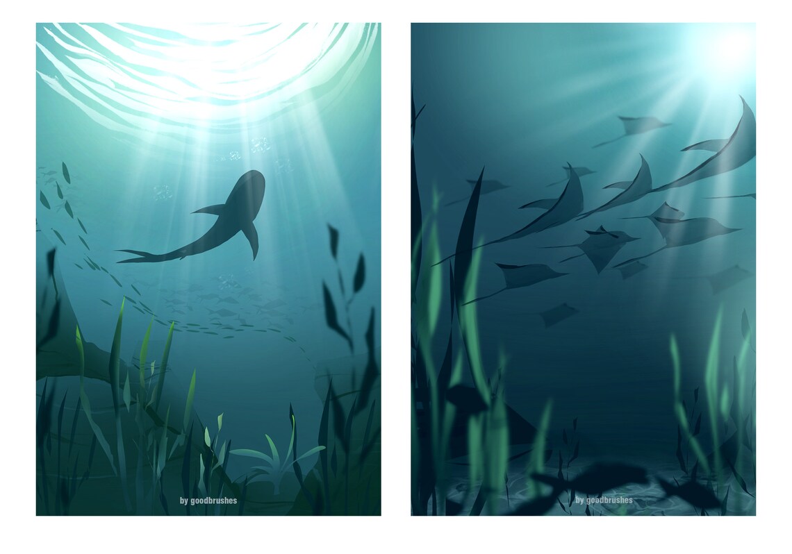 Procreate Brushes Sea, Underwater Procreate, Nature Brushes, Procreate ...