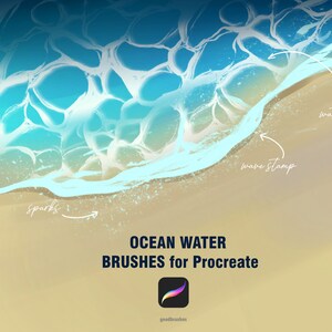 Procreate Brushes Sea, Underwater Procreate, Nature Brushes, Procreate Ocean, Procreate Brush ...