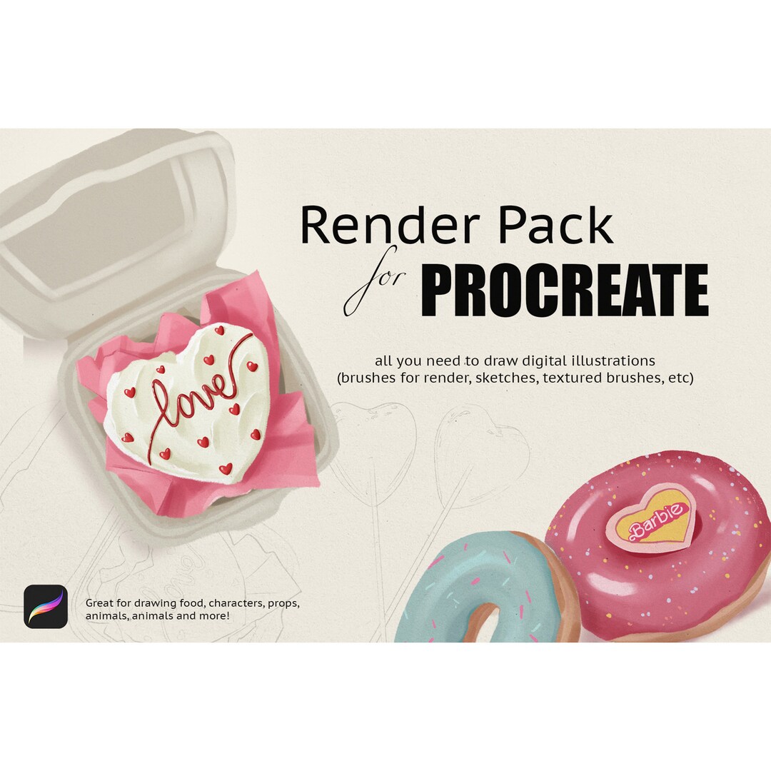 Render Procreate Brushes, Pressure Sensitive, Chalk Pencil Brushes ...