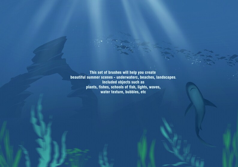 Procreate Brushes Sea, Underwater Procreate, Nature Brushes, Procreate ...