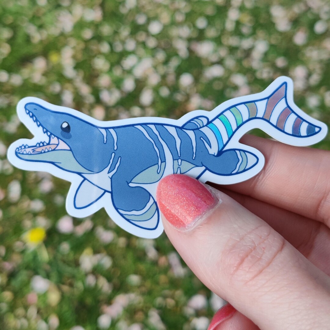 Cute Dinosaur Mosasaurus Holo Sticker - Etsy