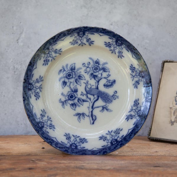 Antique Blue Plates - Etsy