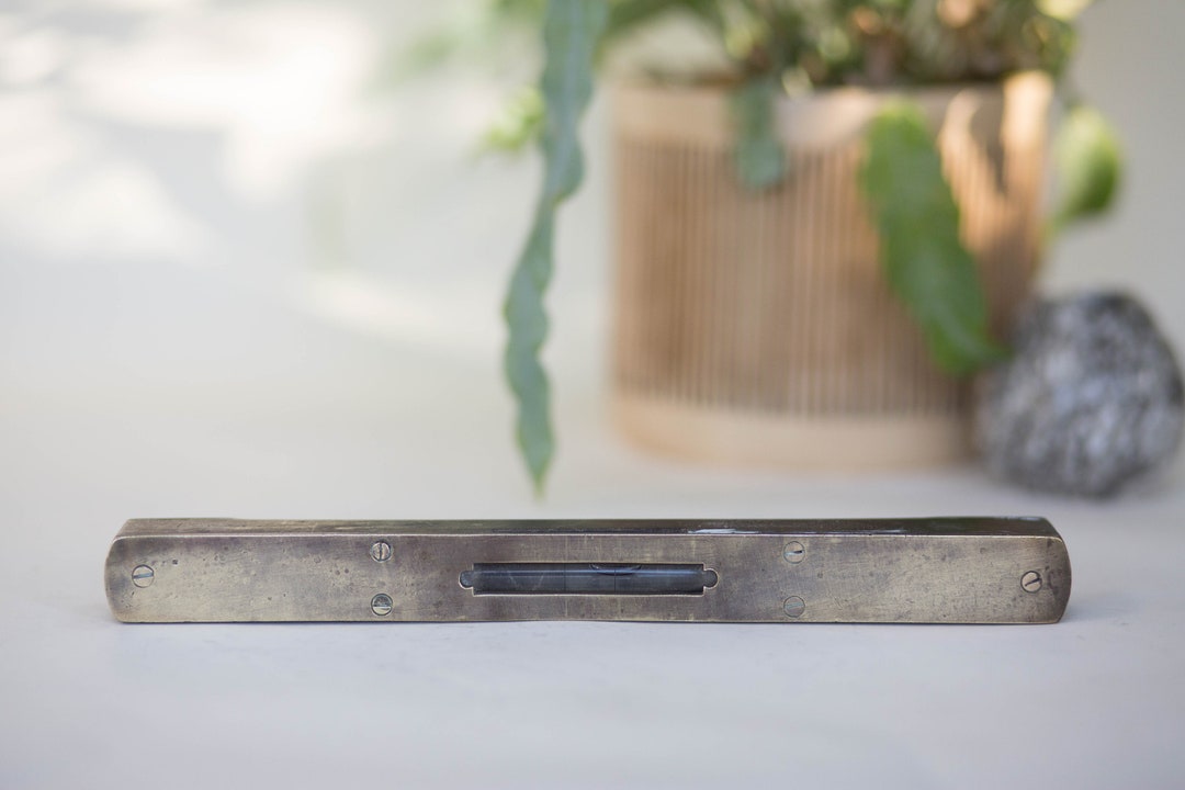Old Brass Spirit Level. Aged. Working. Short for Levelling in Small ...