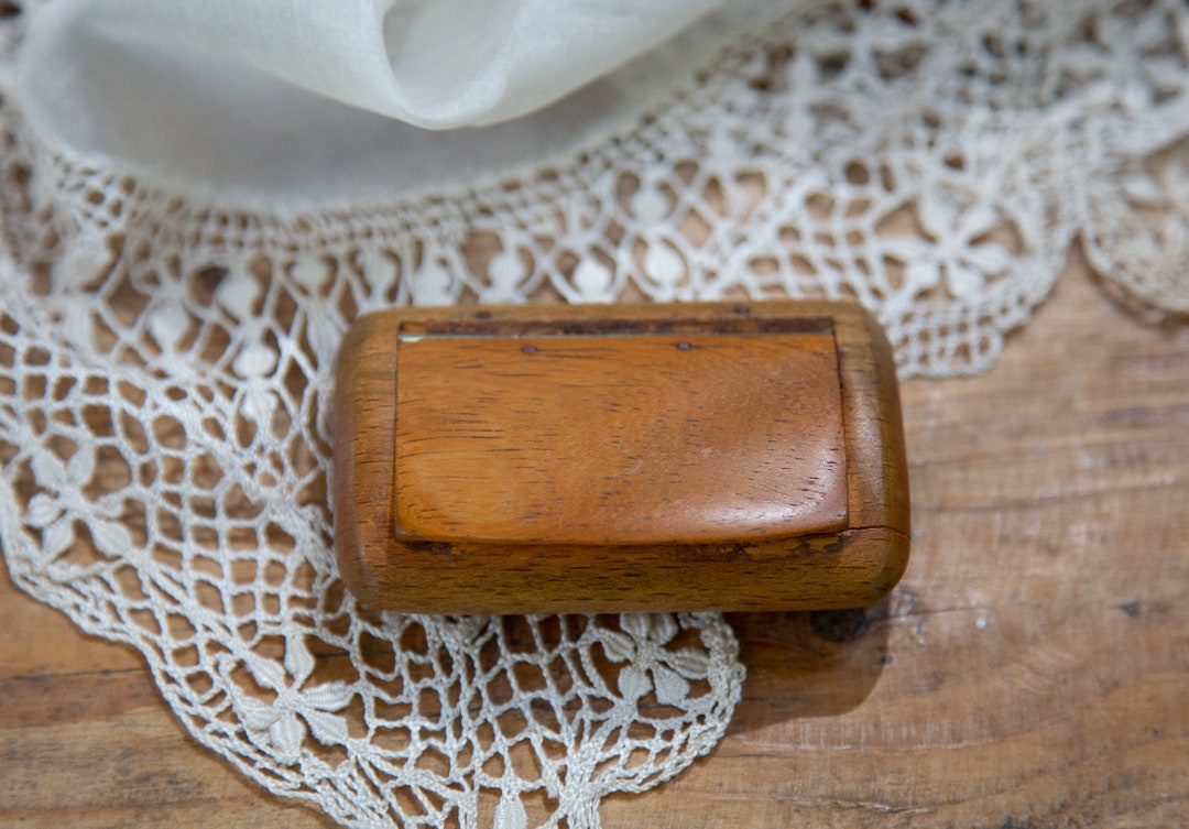 Wooden Snuff Box. Beige Orange Colour Wood. Sniffing Tobacco. Hand ...