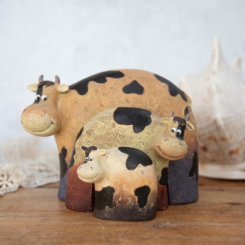 Cow Figurine - Etsy