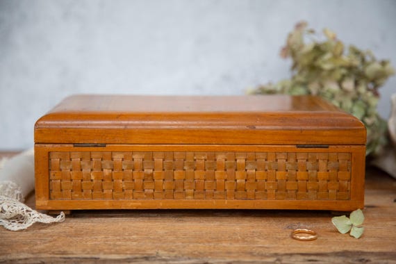 Royal Jamaica Wooden Cigar Case. Large Latticework Bo… - Gem