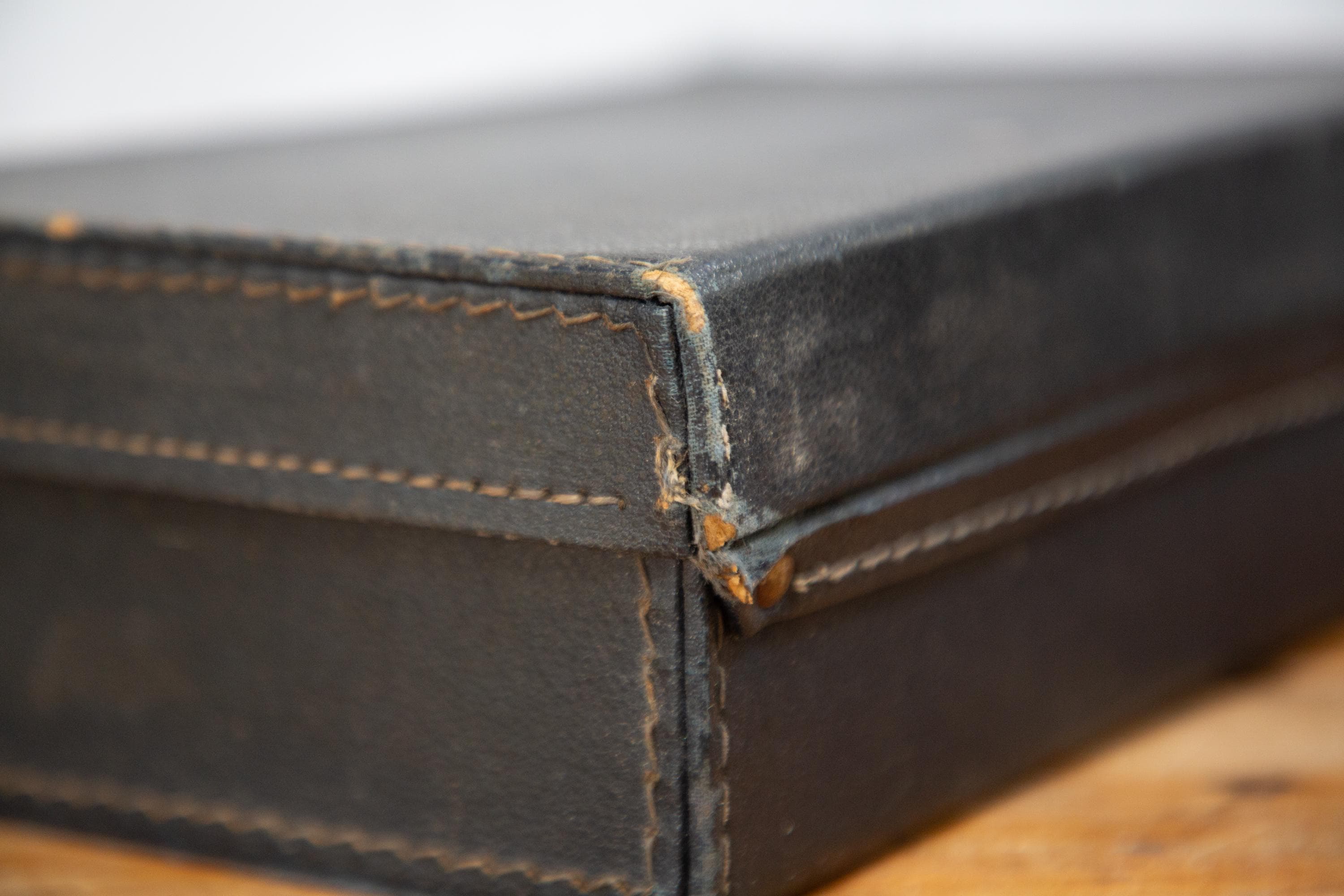 Vintage Small Black Faux Leather Case: Child's Suitcase; Briefcase ...