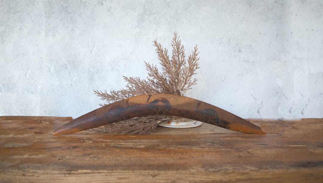 Vintage Aboriginal Boomerang: Hand Crafted; Australian Artefact 1955 ...