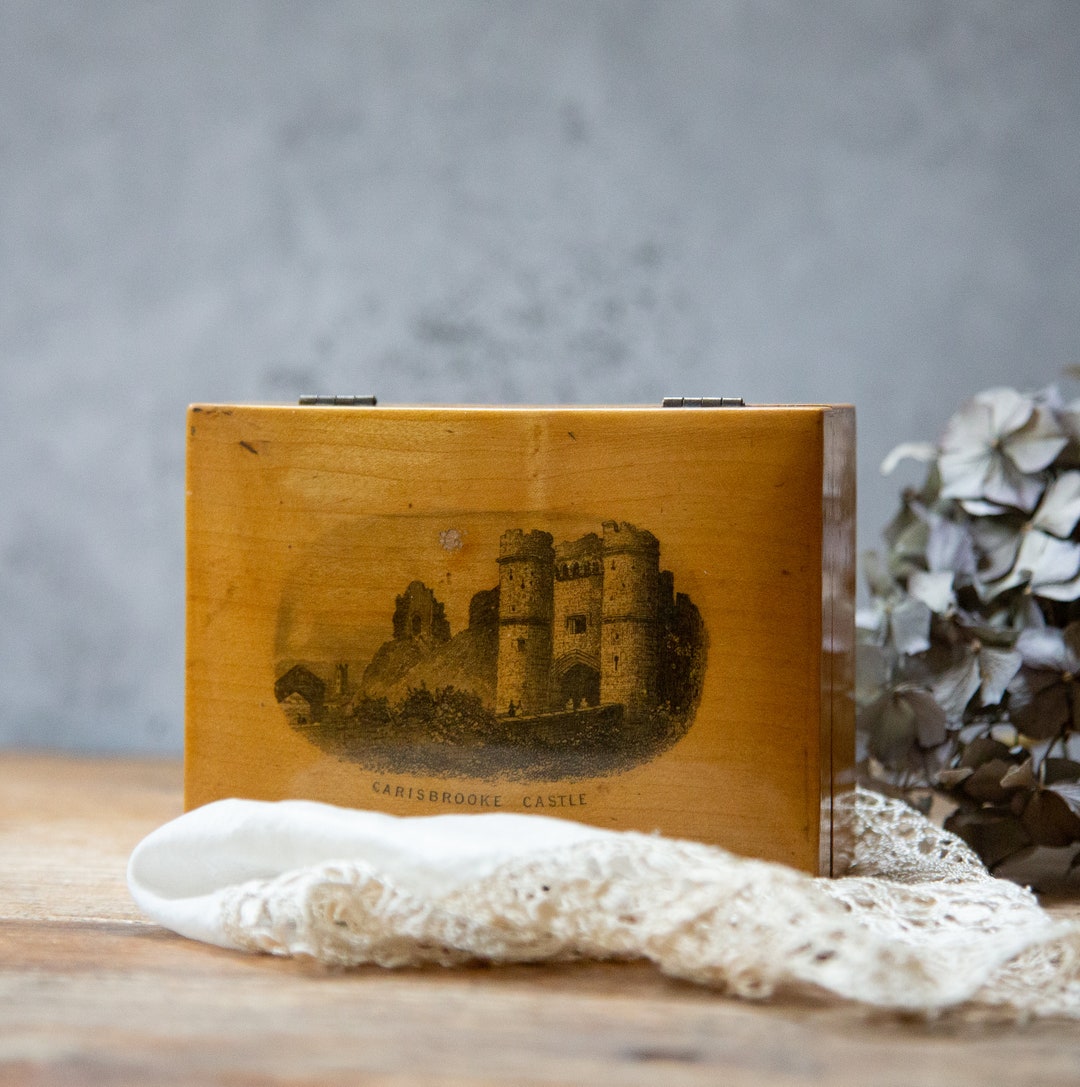 Mauchline Ware Box. Transferware. Treen. Wooden. Carisbrook Castle ...