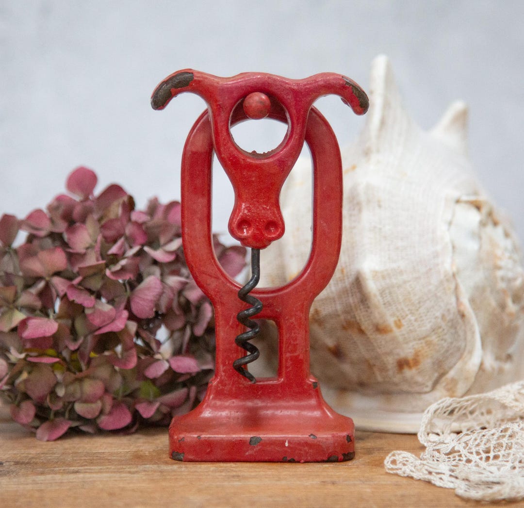Red Corkscrew & Stand. Robert Welch. Cast Iron. Vintage Kitchen ...