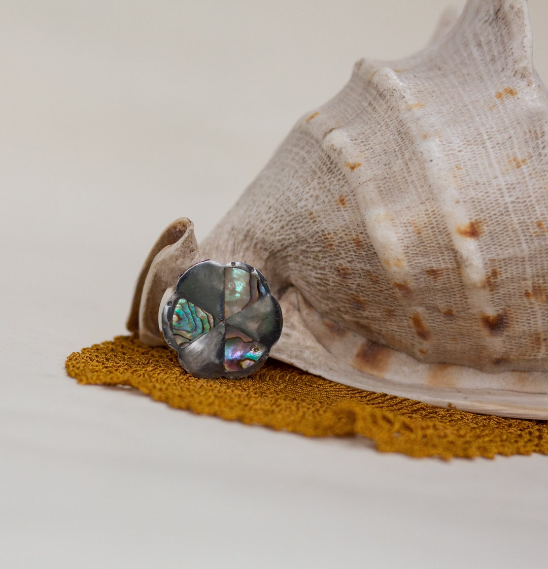 Los Castillo Taxco Mother of Pearl Pill Box. Plateros Mexico. Trinket ...