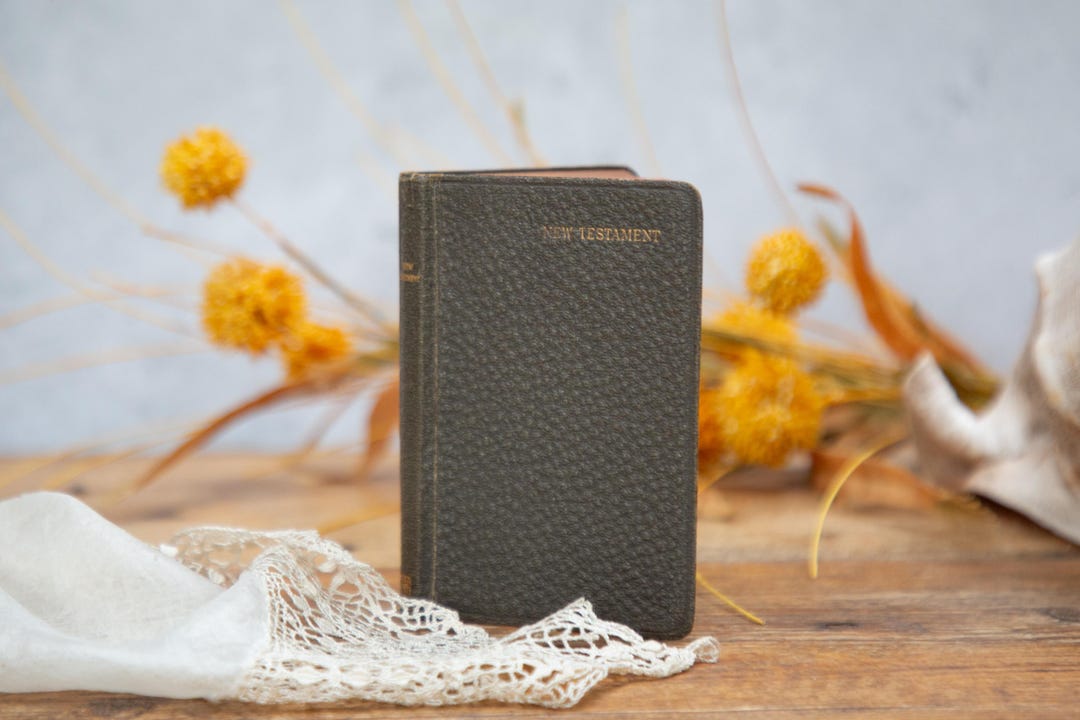 Antique Miniature Leather Bible. New Testament. Sunday School Prize ...