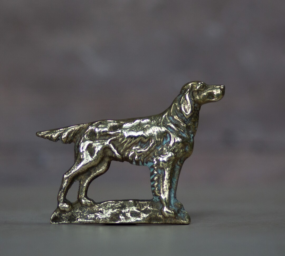 Vintage Brass Dog. Long Haired Retriever. Spaniel. Animal. - Etsy