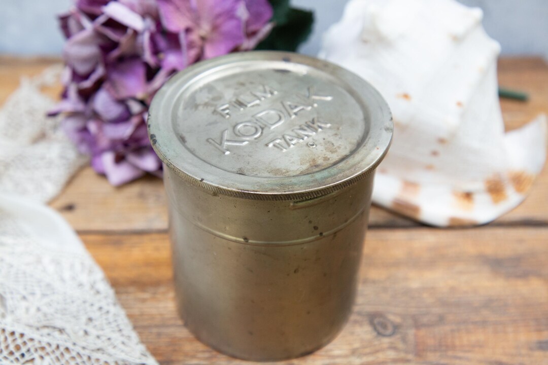 Original Kodak Film Developing Tank. Processing Tin. Large Film Drum ...