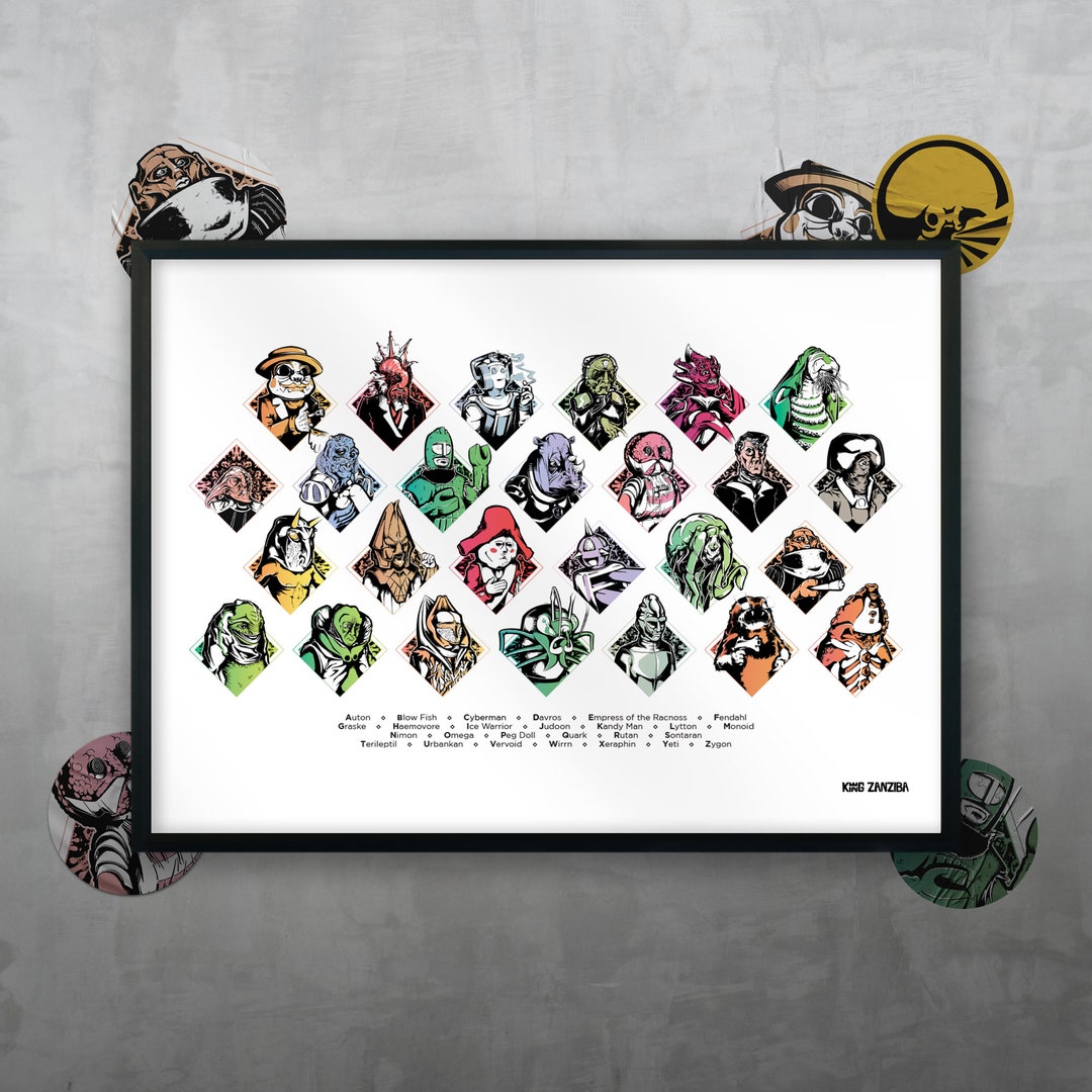 Doctor Who Villain A-Z - Art Print - Etsy UK