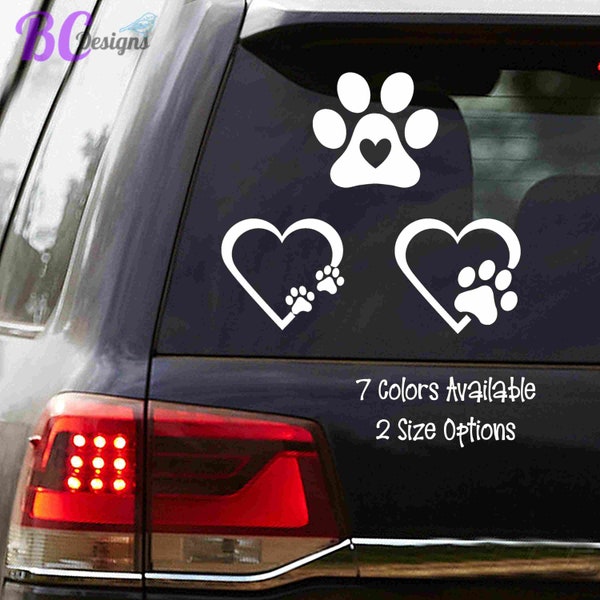Paw Print Decal - Etsy
