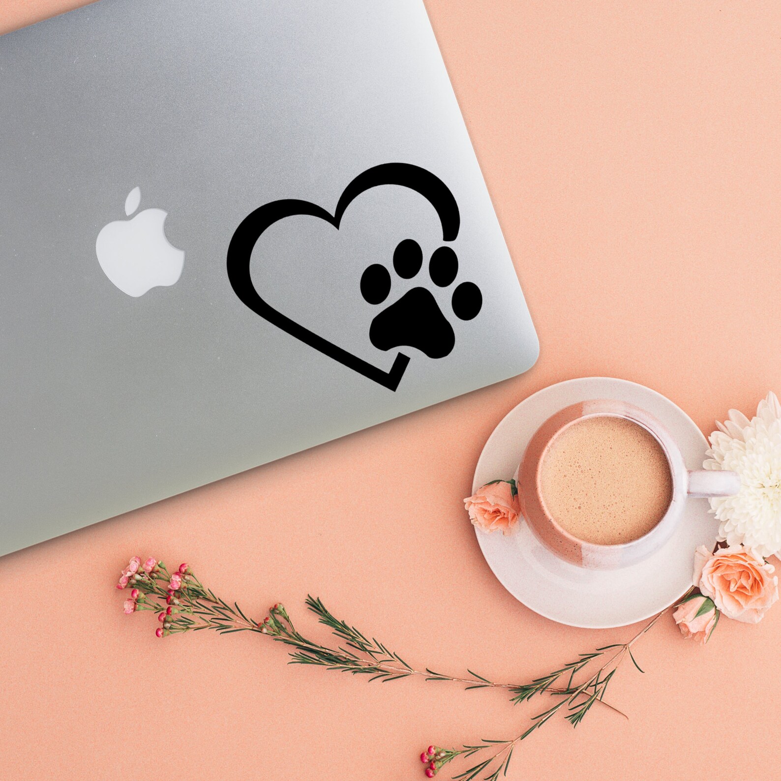 Heart Paw Decal, 3 Styles, 7 Colors, 2 Sizes - Etsy