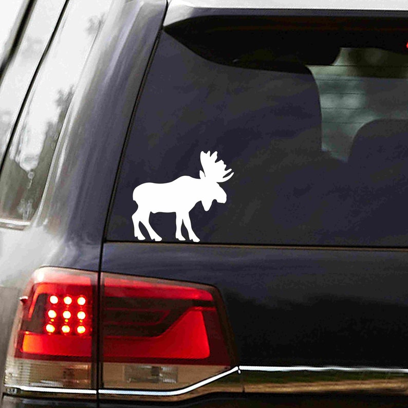 Moose Decal, Car Decal, Laptop Sticker, Solid or Patterned, Two Sizes ...