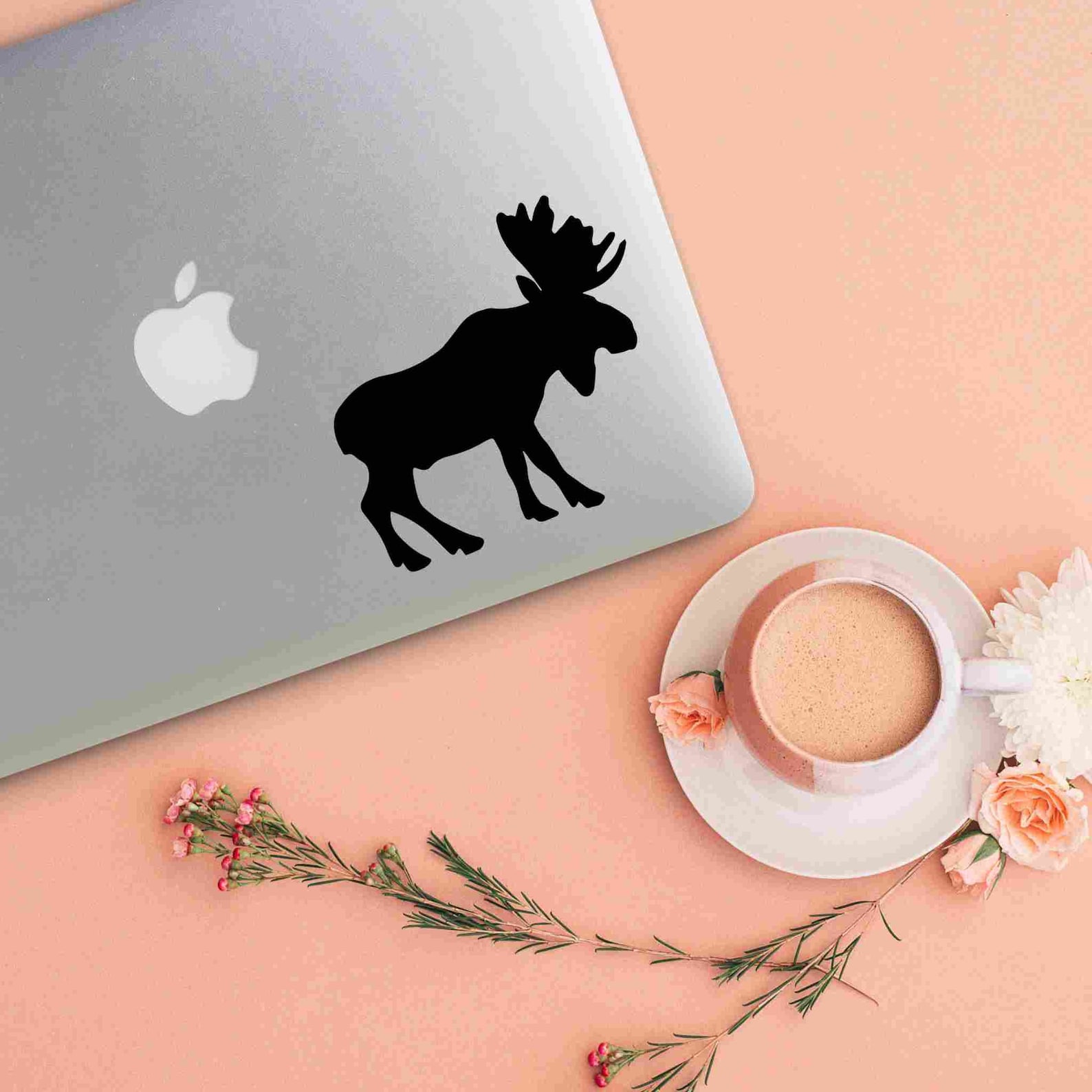Moose Decal Car Decal Laptop Sticker Solid or Patterned - Etsy