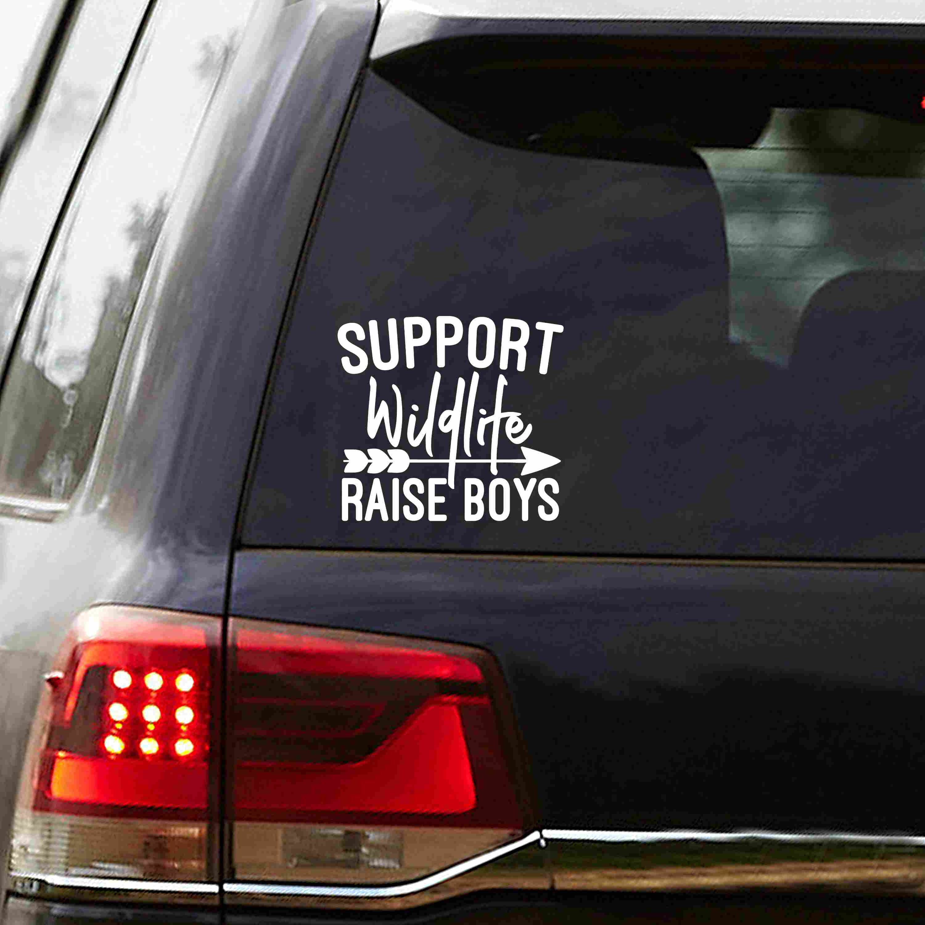 Support Wildlife Raise Boys Decal - Car, Van, Laptop Sticker - Etsy