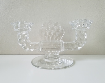 Double Glass Candle Holder - Etsy
