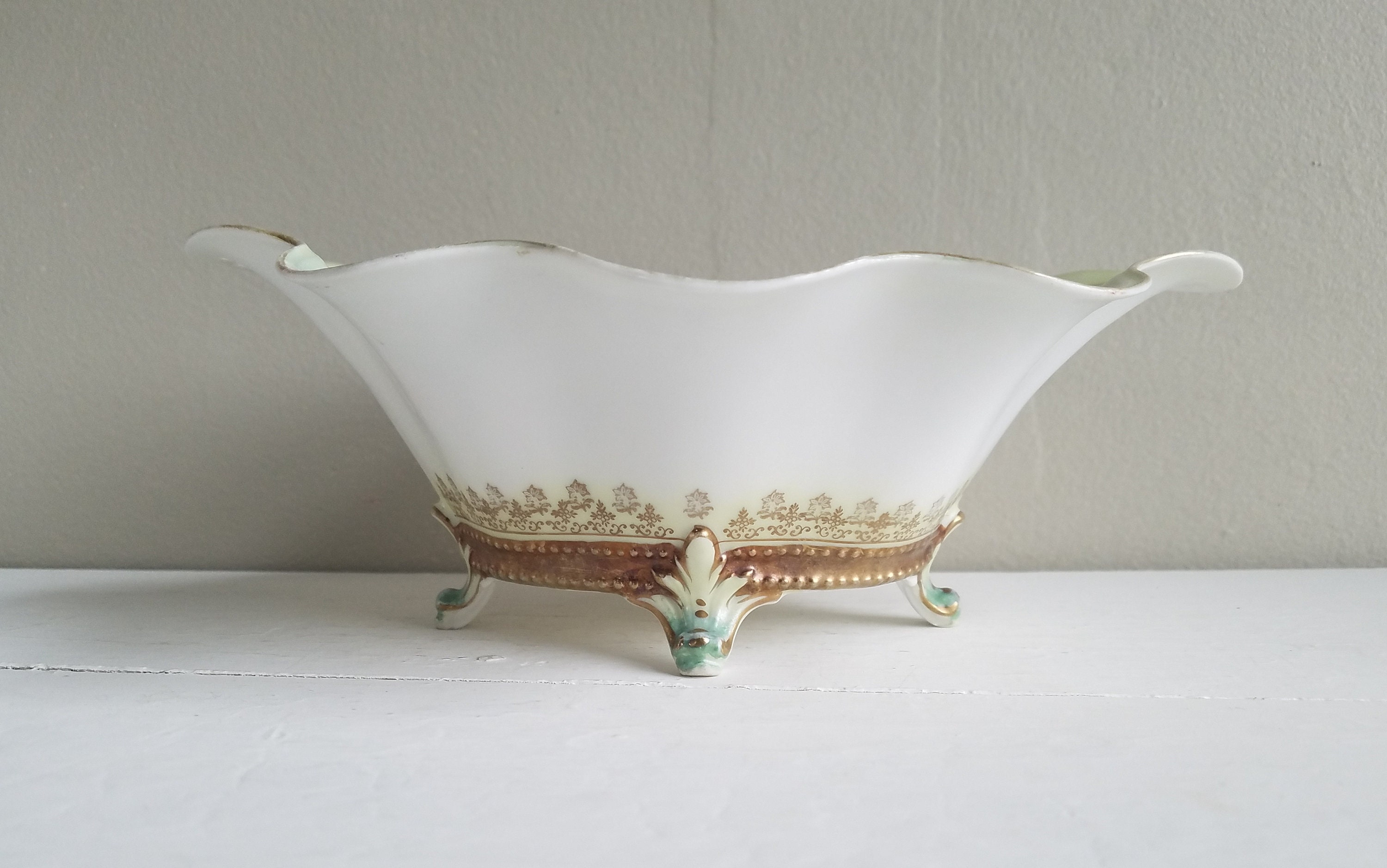 Antique RS Prussia Footed Floral Bowl Antique Porcelain - Etsy