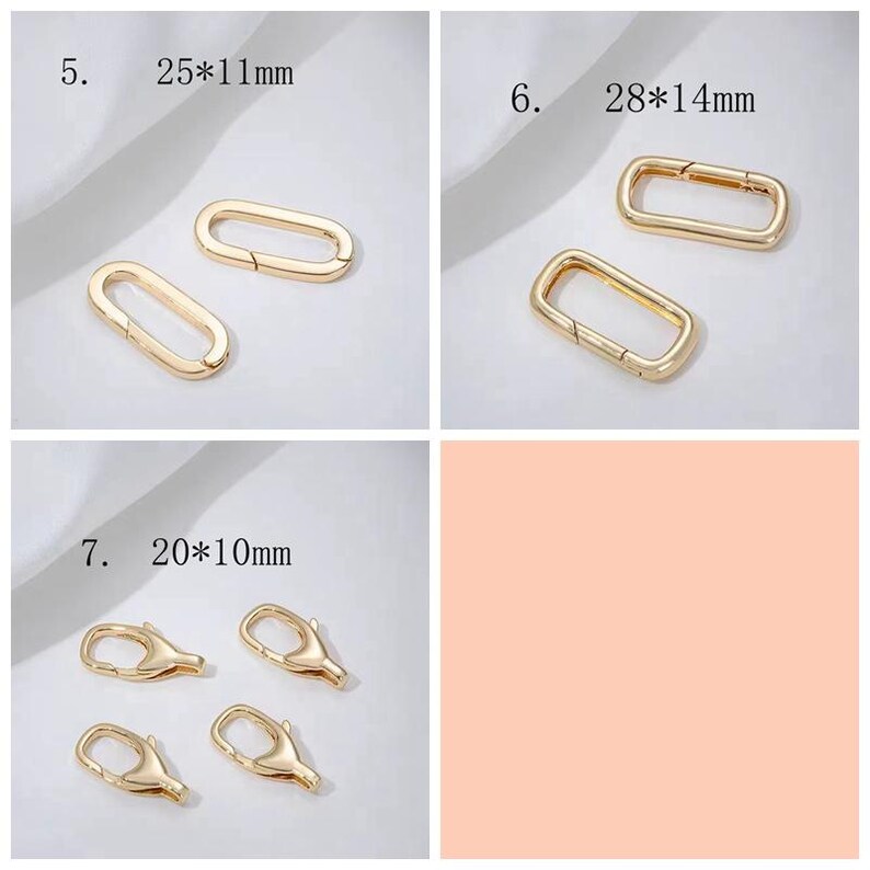 14K Gold-filled DIY Jewelry Findings Lobster Clasps, Threaded Heart ...