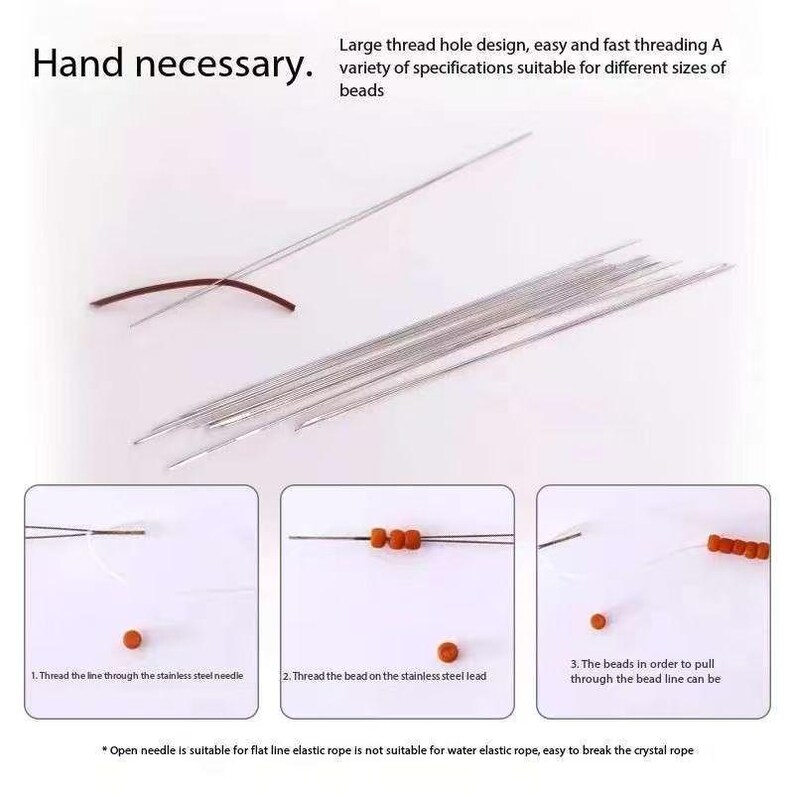 Twisted Wire Beading Needle - Handmade DIY Tool for Threading Pearls ...