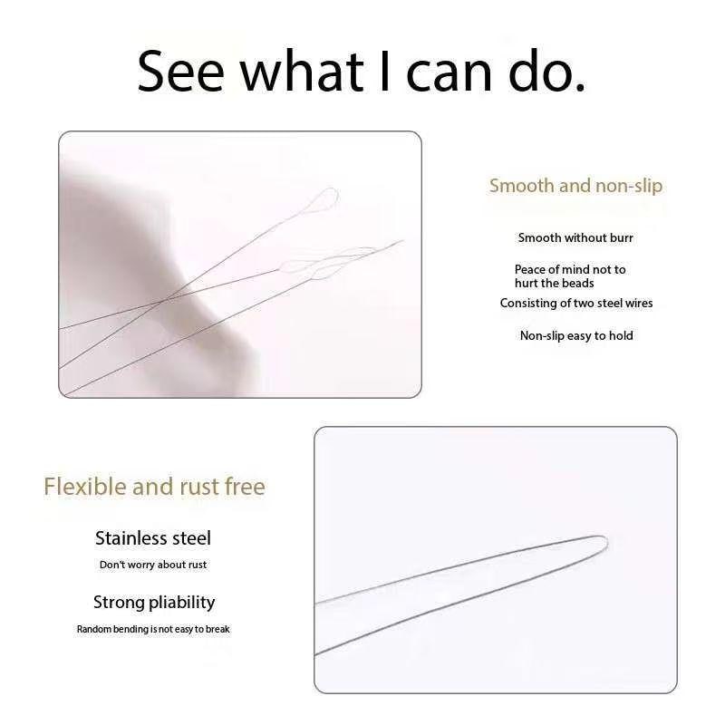 Twisted Wire Beading Needle - Handmade DIY Tool for Threading Pearls ...