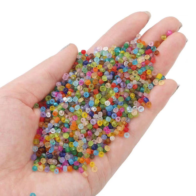 3mm 20g Frosted Glass Seed Beads, Multi Color Available,loose Beads for ...