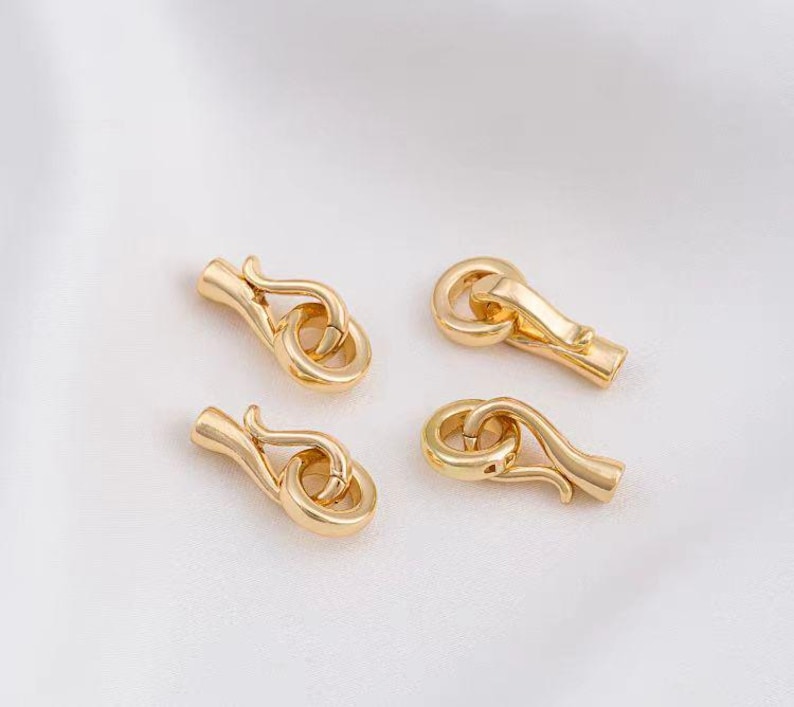 14K Gold-filled, Color-retaining Fishhook-shaped Pearl Clasp for ...