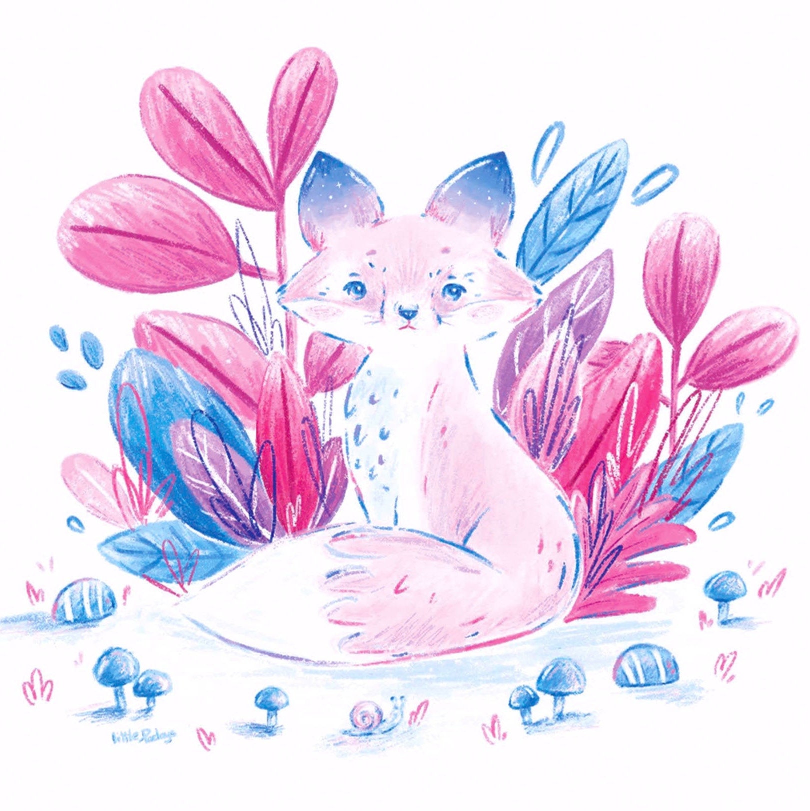 Fox Art Print Cute Fox Art Fox Wall Art Wildlife Print | Etsy