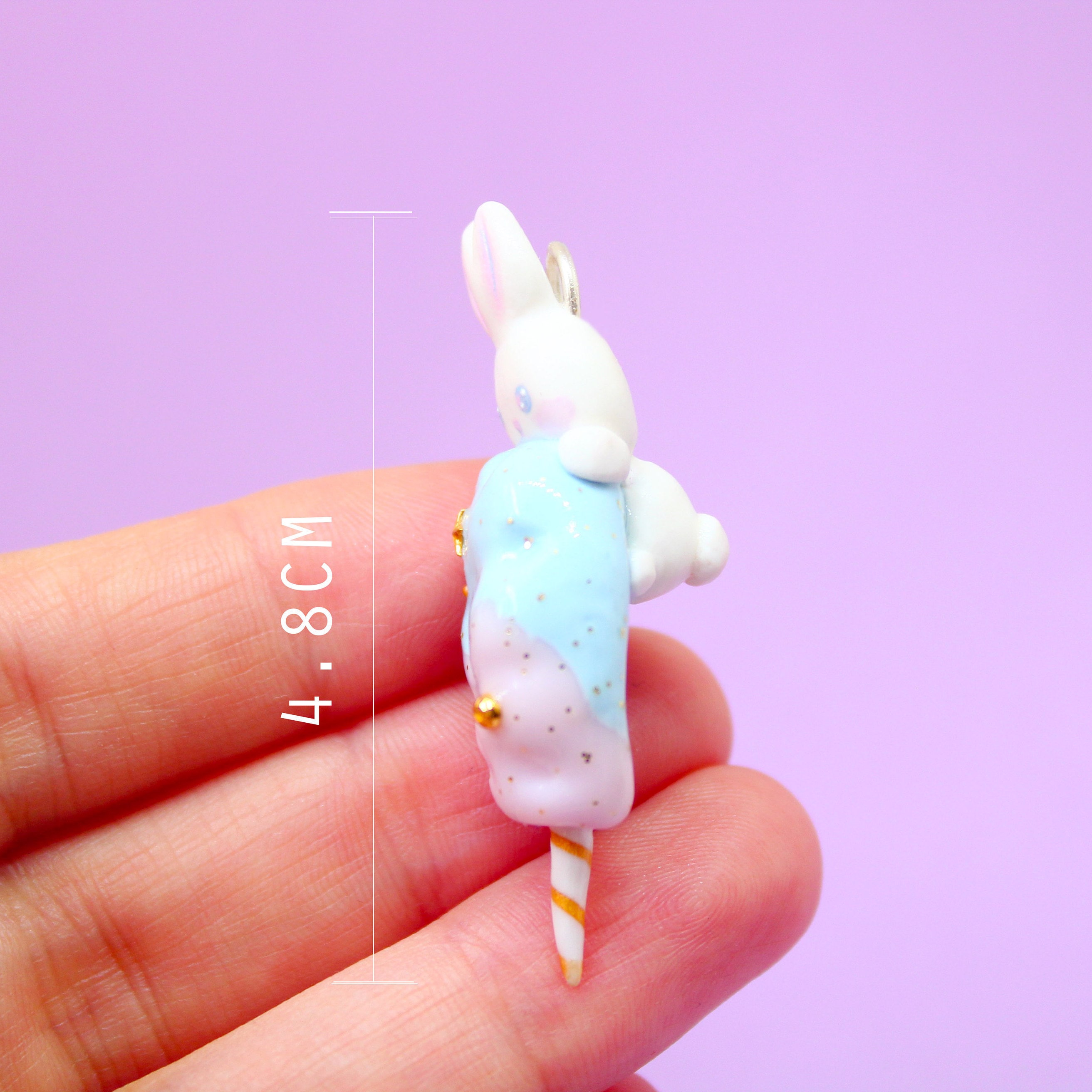 Cotton Candy Necklace/ Cotton Candy Charm/ Kawaii Jewelry/ - Etsy