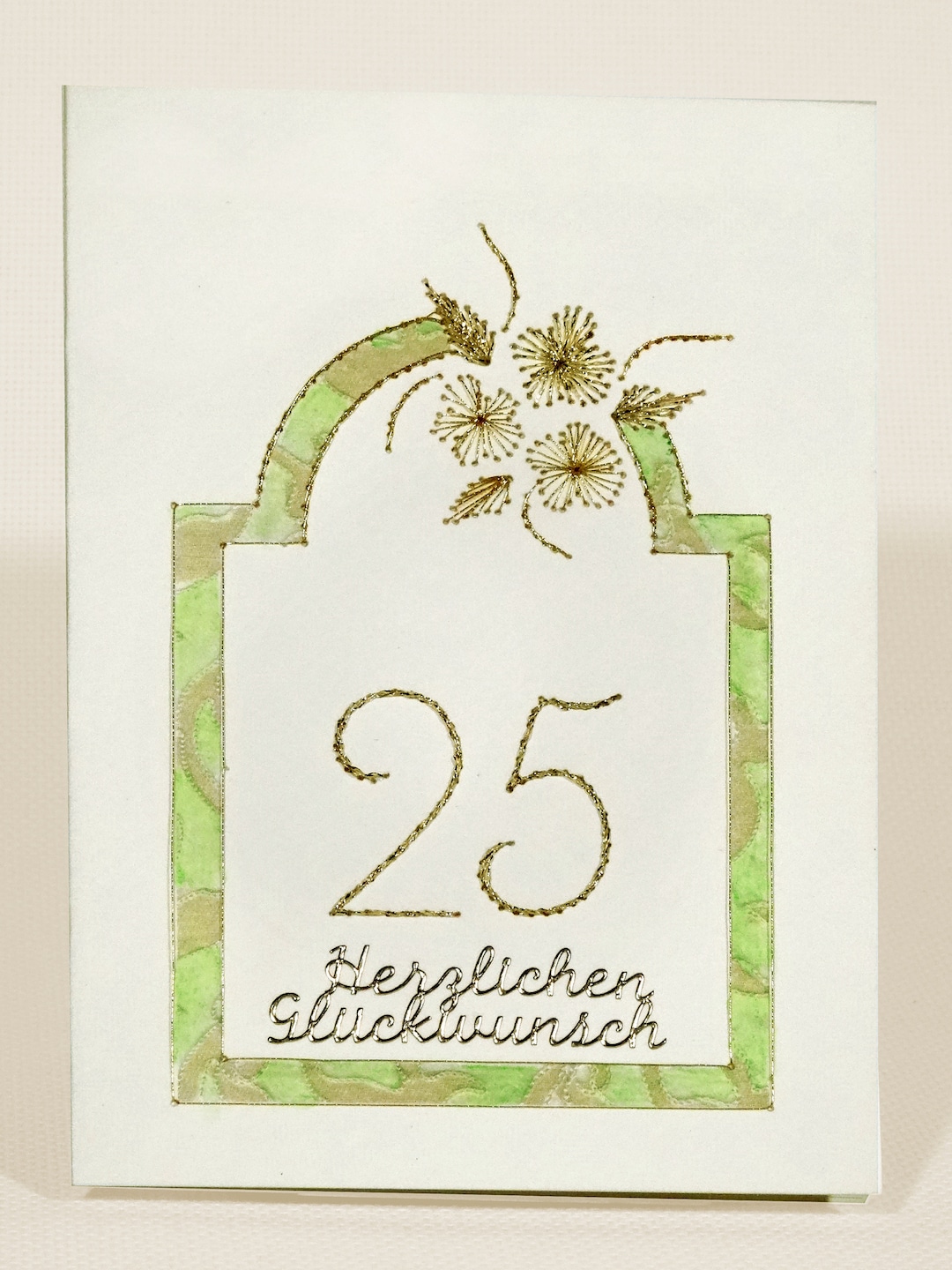 Card With Thread Graphics for 25th Anniversary or Birthday - Etsy