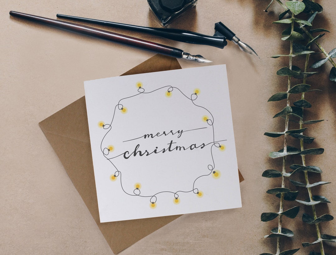 Eco Friendly Christmas Card - Recycled Card Plastic Free Xmas Greetings ...