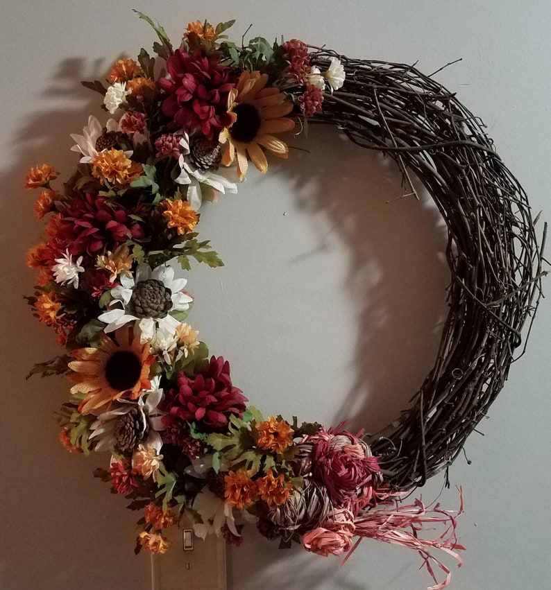 Rustic Fall Wreath - Etsy